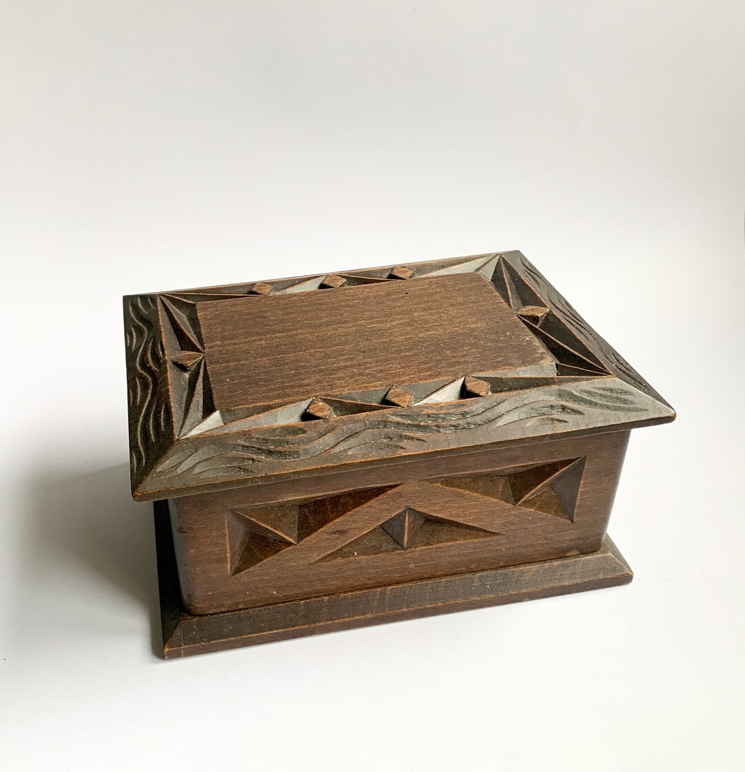 Wooden Box, Secret Box, Rustic Wooden Box, Watch Box, Handmade Wooden ...
