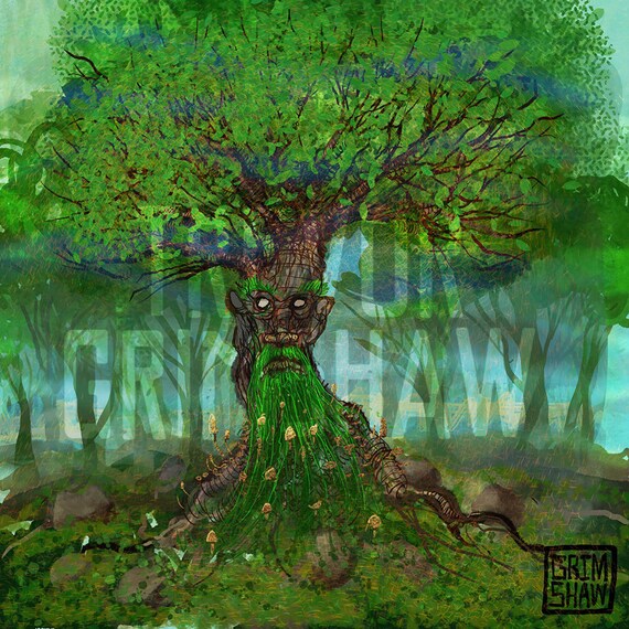 Old Man Tree Illustration - Etsy