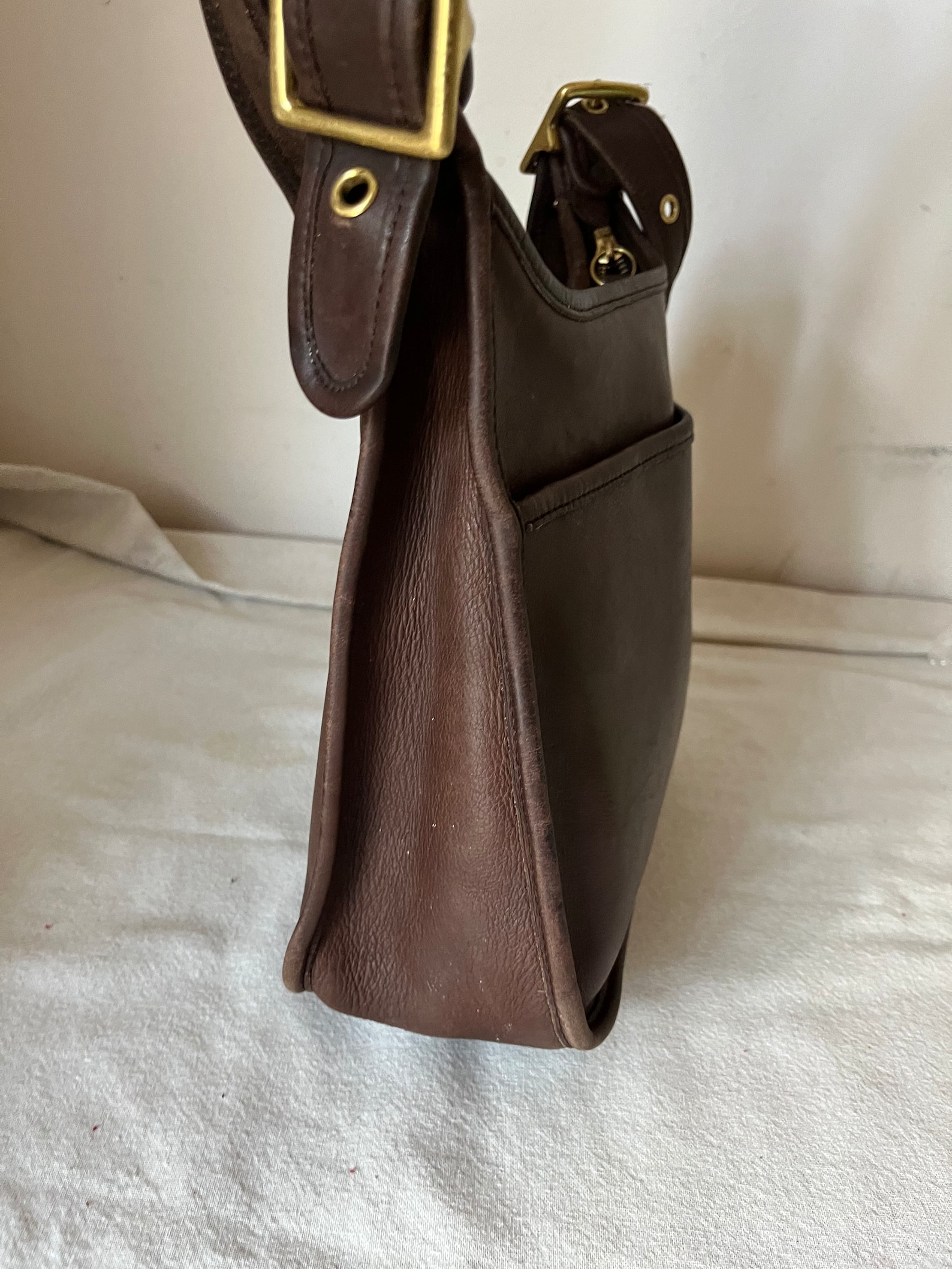 Vintage Coach Brown Leather Purse Shoulder Handbag Legacy Zip 9966 - Etsy