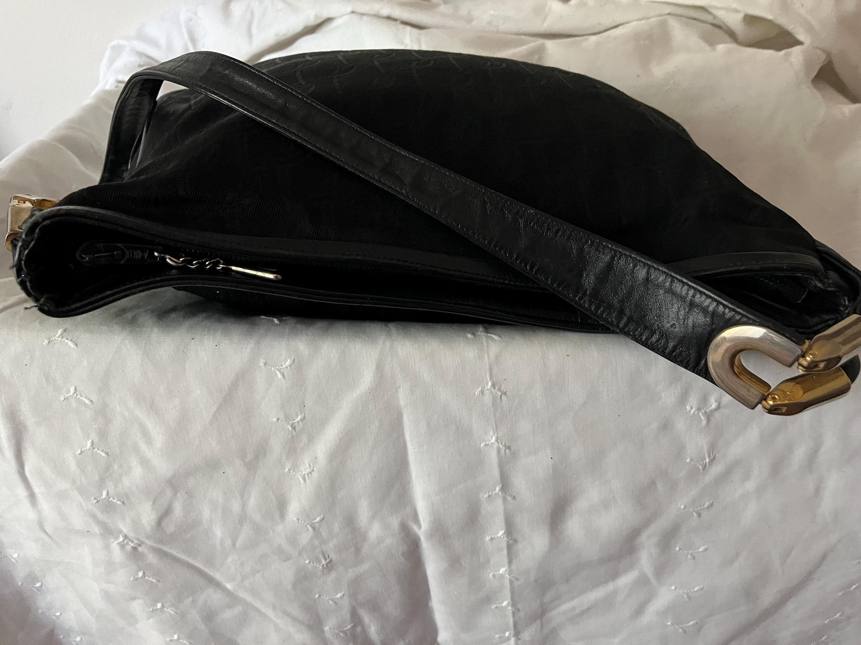 Vintage Lou Taylor Black Fabric and Leather Bag Purse Made in U.S.A - Etsy