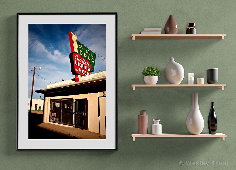 Western Drug - Retro Liquor Store Photograph - Etsy