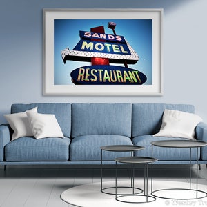 Sands Motel and Restaurant Roadside Neon Googie Sign Photograph - Etsy