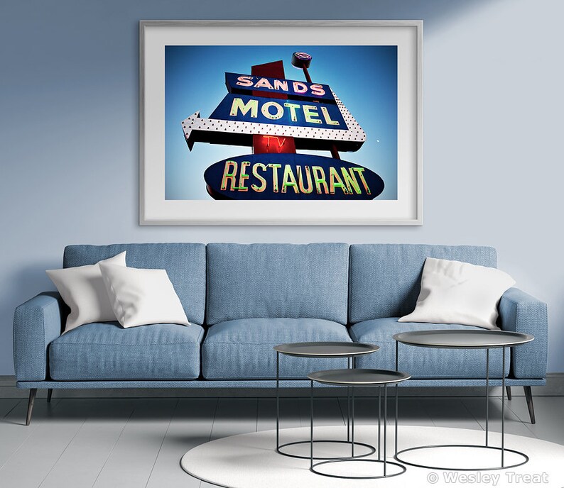 Sands Motel and Restaurant Roadside Neon Googie Sign Photograph - Etsy