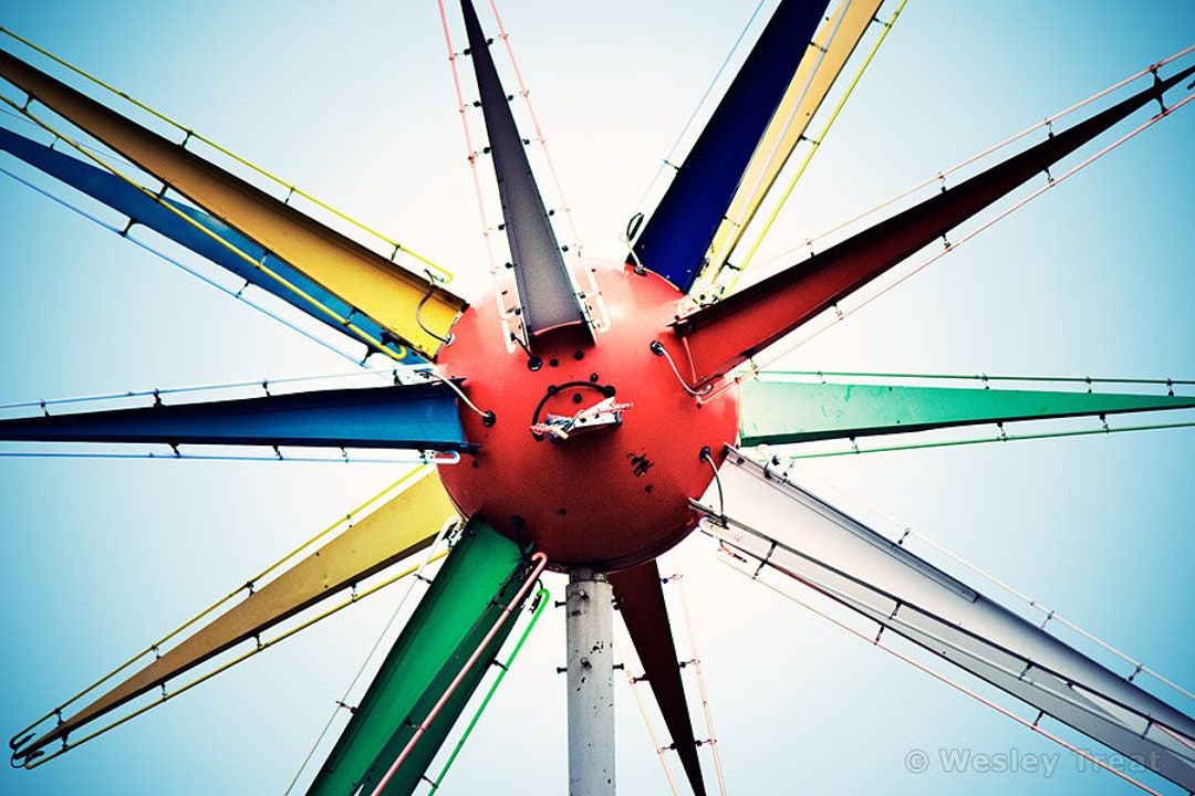 Roto-sphere - Neon Sputnik Photograph - Etsy