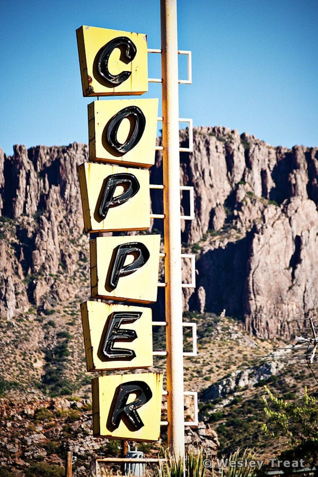 Copper Motel Desert Googie Motel Sign Photograph - Etsy