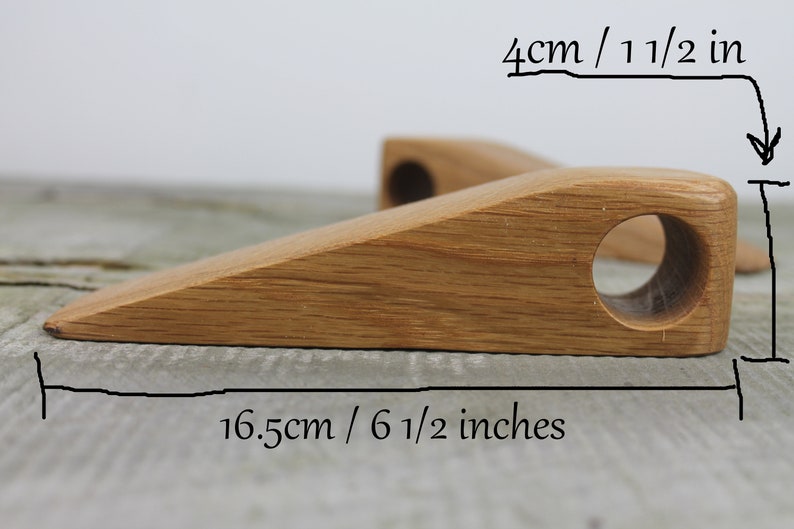 Solid Oak Door Stop Door Stopper Personalized Wooden Door | Etsy