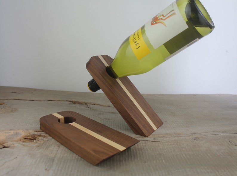 Magic Balancing Wine Bottle Holder Handmade Floating Wooden - Etsy