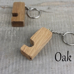 Personalized Wooden Keyring Phone Stand and Docking Station, Chunky ...