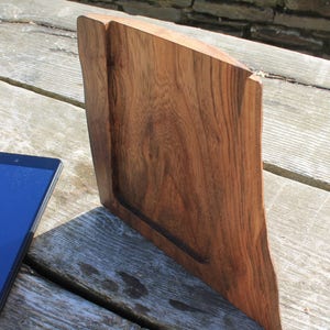 8 Inch Tablet Stand, Elm Tablet Stand, Rustic Tablet Stand, iPad Stand ...