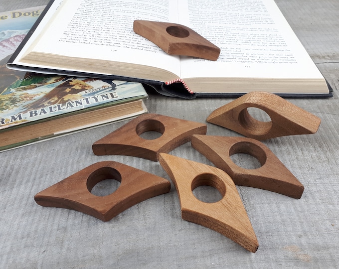 Hardwood Book Buddy, Book Finger Page Holder - Etsy