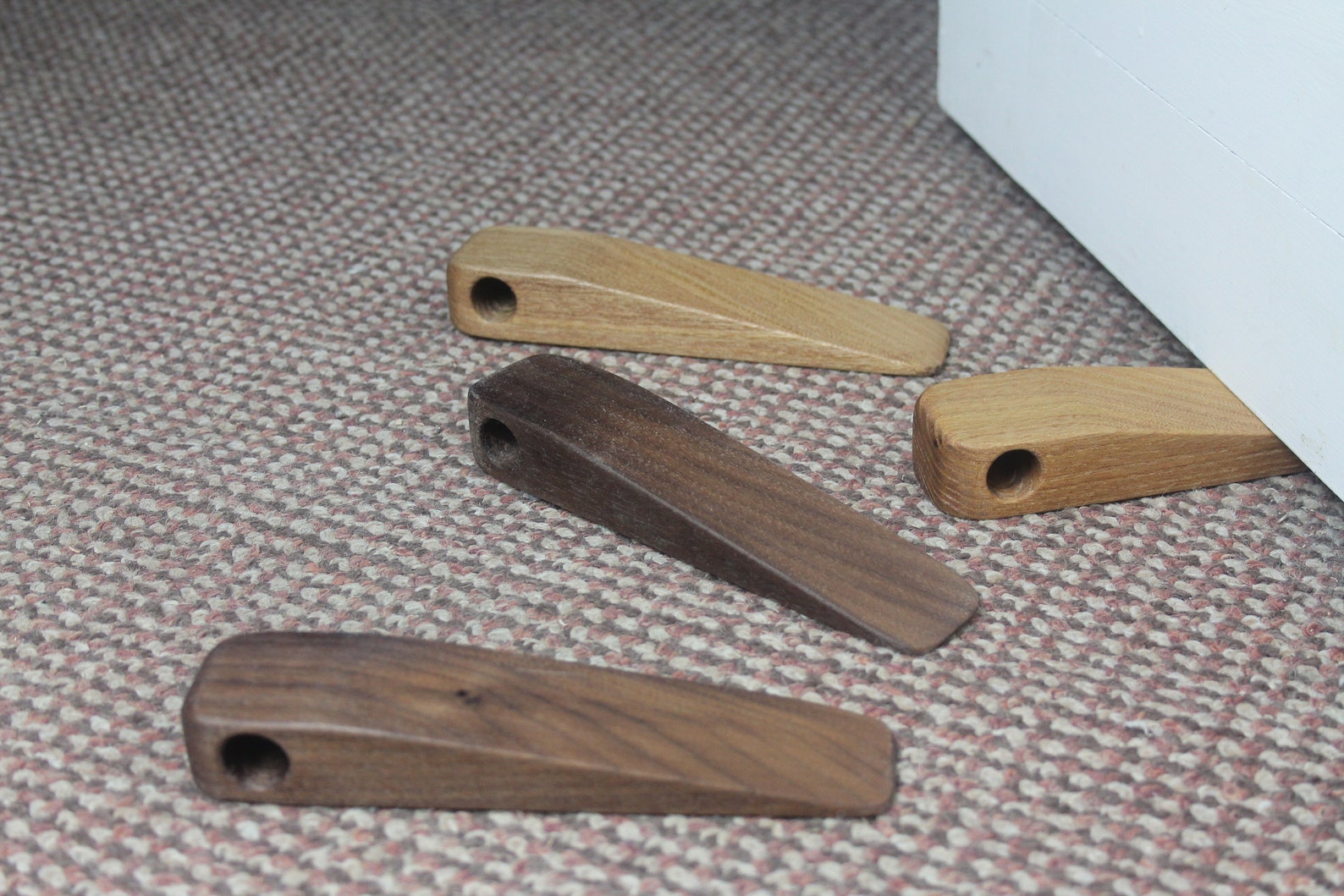 Solid Walnut and Oak Door Stops Wooden Door Stop Door - Etsy