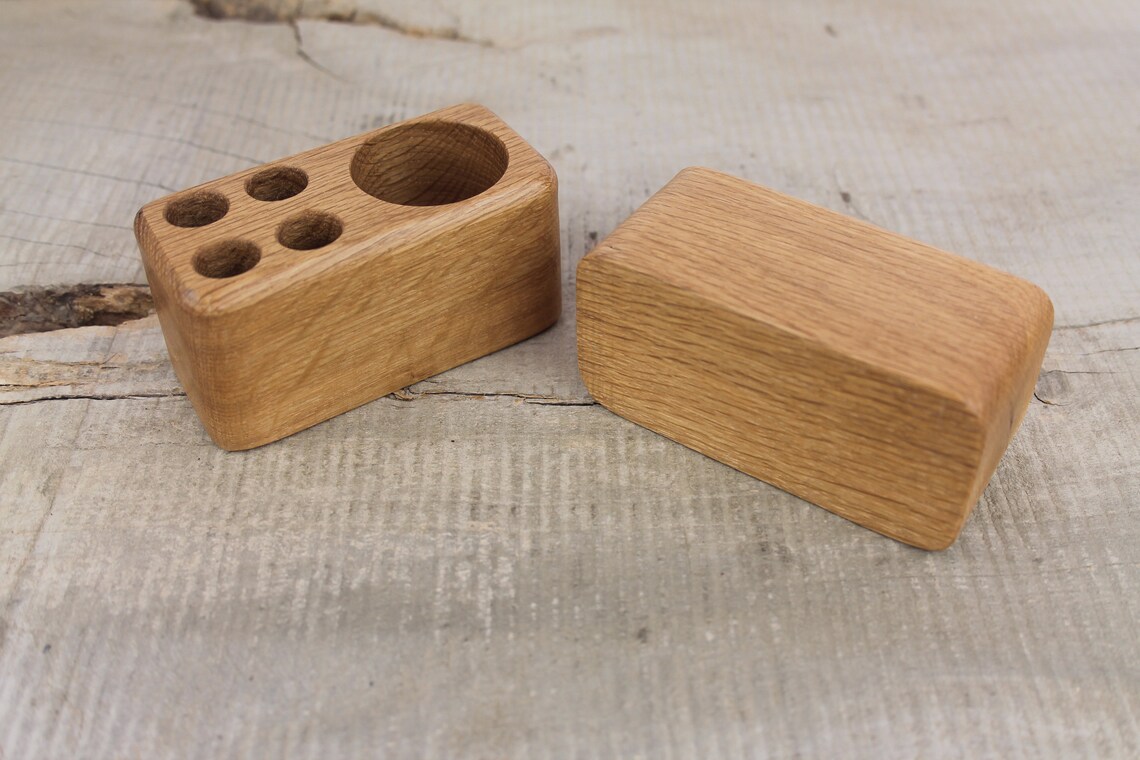 Small Wooden Desk Caddy Wooden Pencil and Pen Holder Wood | Etsy