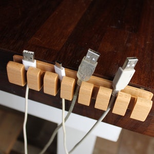 Wooden Cable Organizer for Managing or Tiding USB and Printer Cables ...