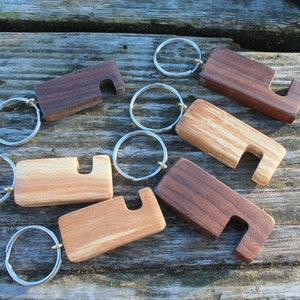 Wooden Keyring Phone Stand and Docking Station, iPhone Stand, Key Chain ...