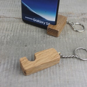 Personalized Wooden Keyring Phone Stand and Docking Station, Chunky ...