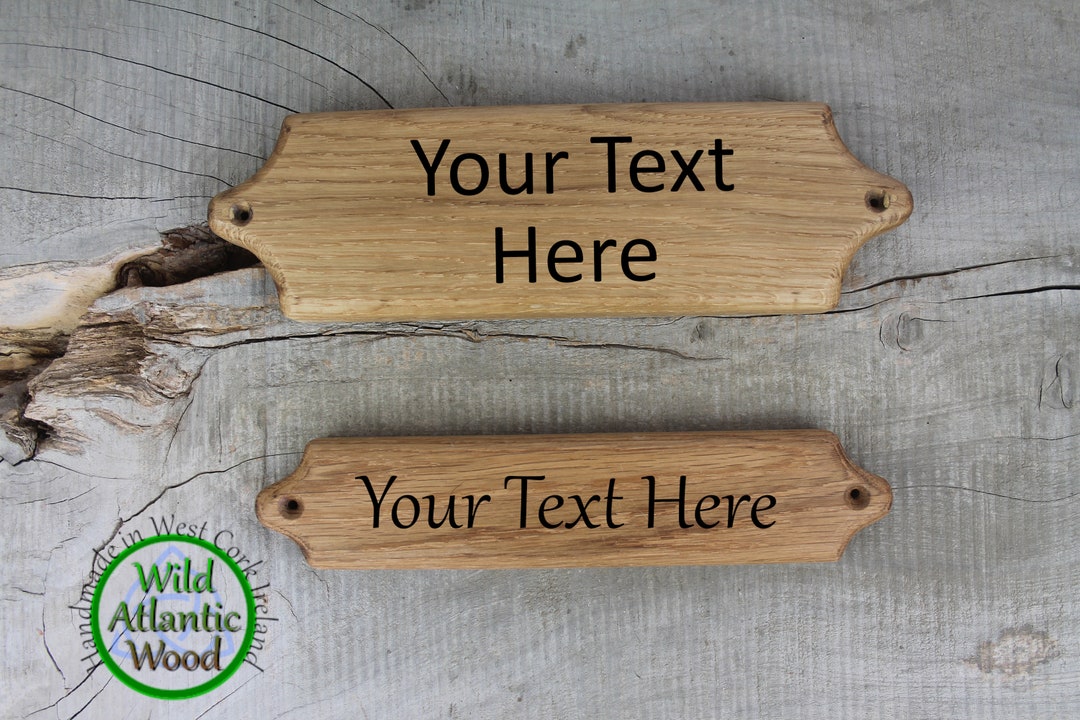 Personalized Oak Wood Sign Can Be Engraved With Your Own Message ...