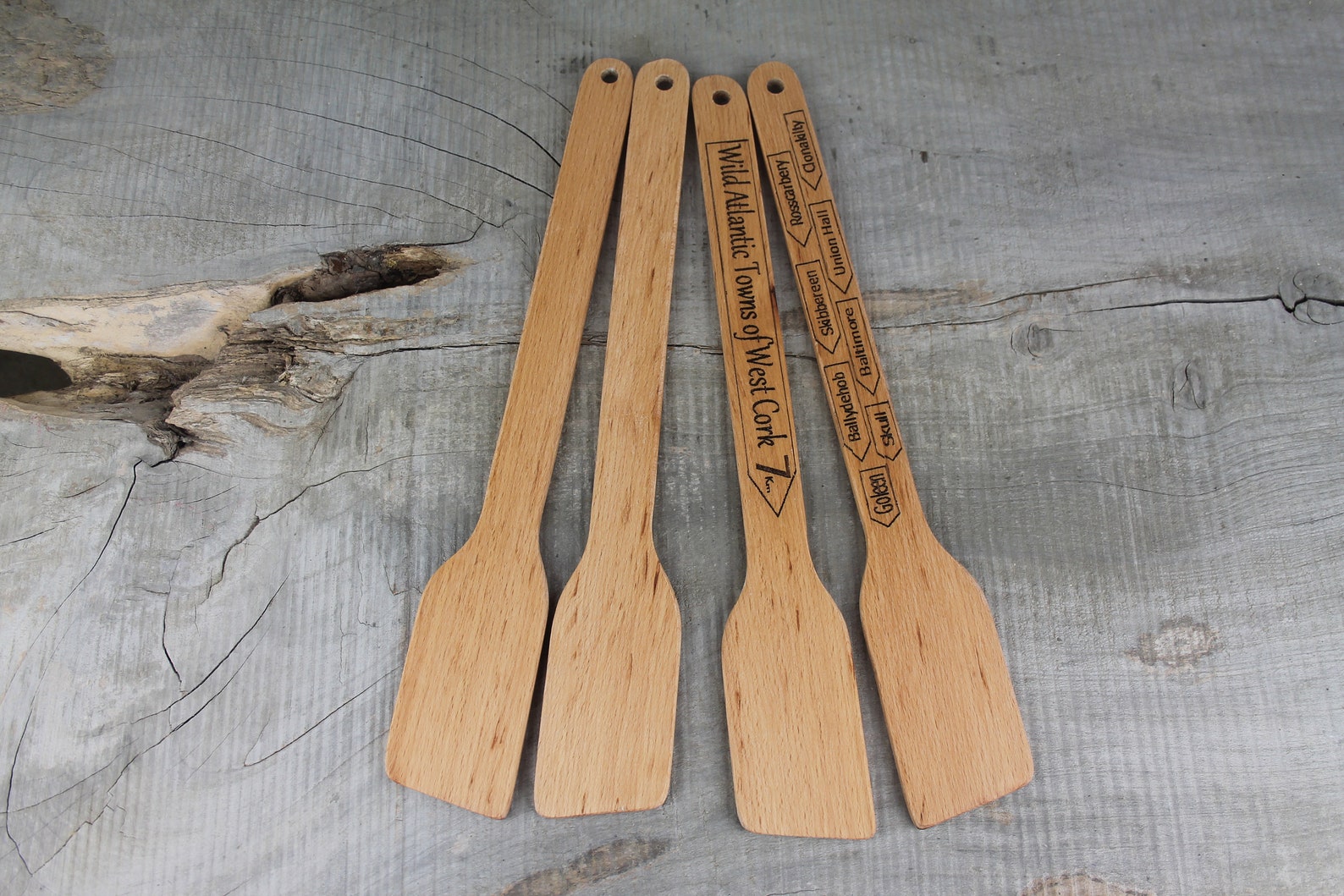 Beech Wooden Spatula, Handmade All Purpose Kitchen Utensil, Stirring ...