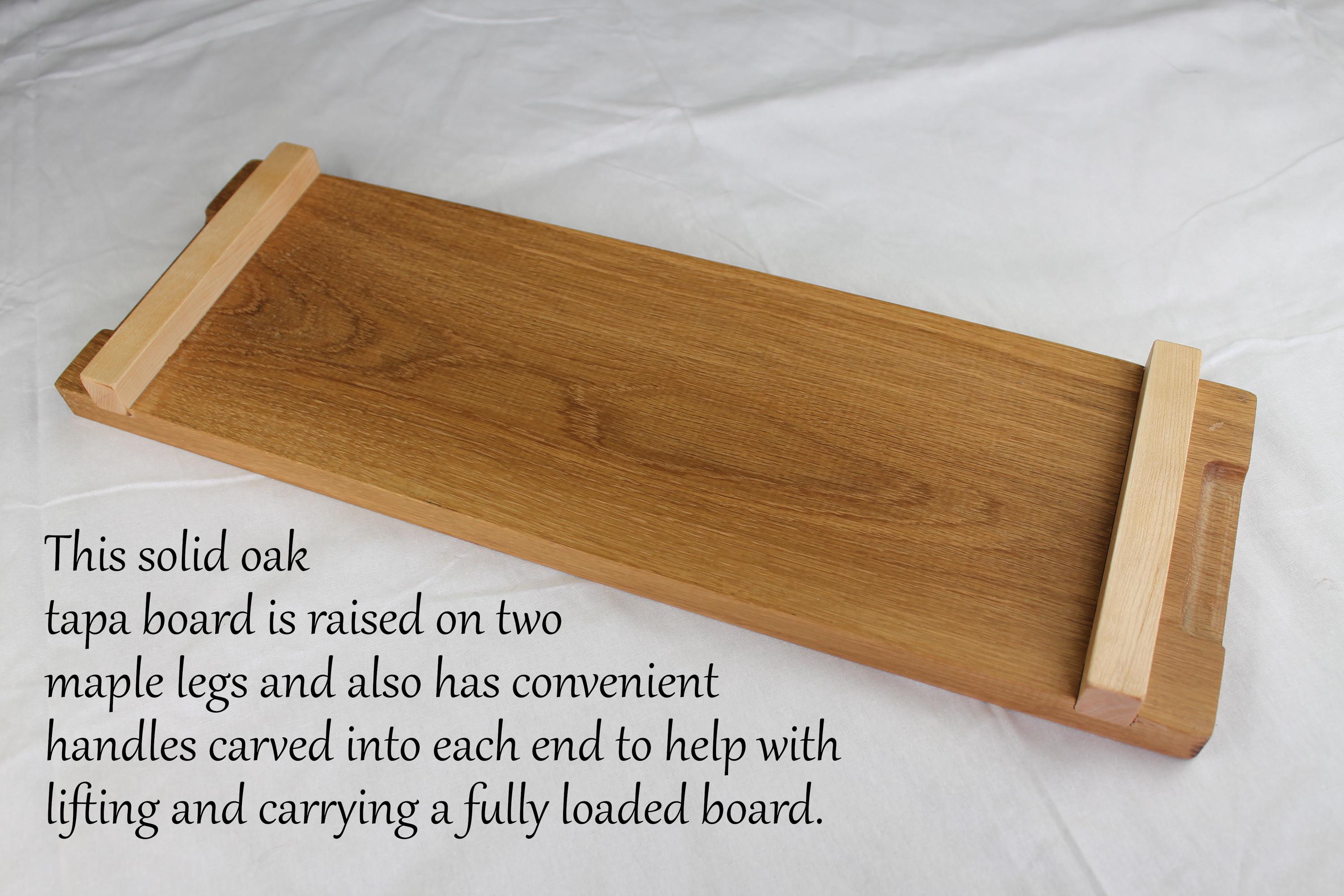 Personalized Oak Tapas Board Serving Tray for Appetizers, Cheese and ...