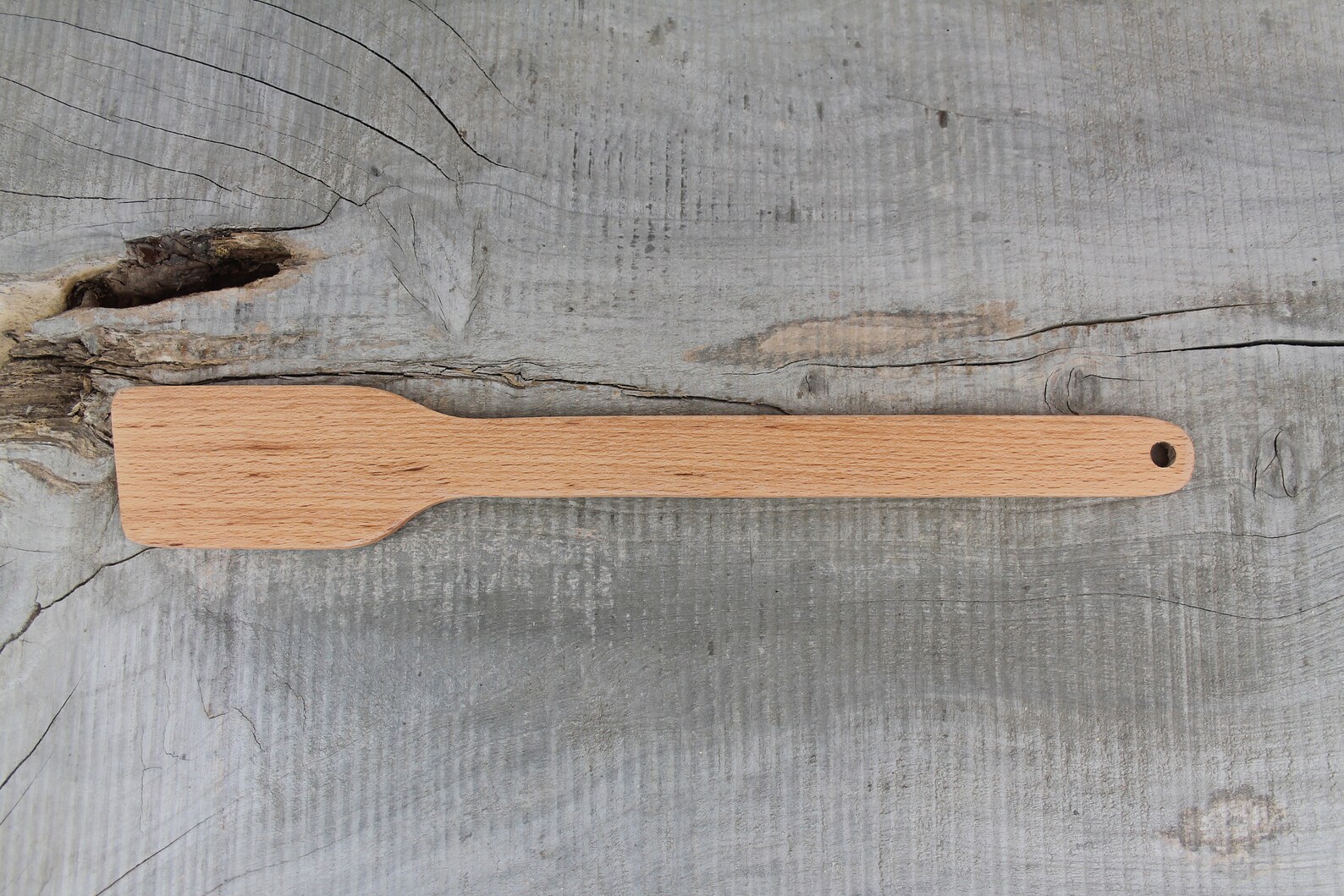 Beech Wooden Spatula, Handmade All Purpose Kitchen Utensil, Stirring ...