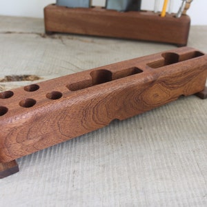 Wood Docking Station for Two Phones and Five Pens or Pencils Handmade ...