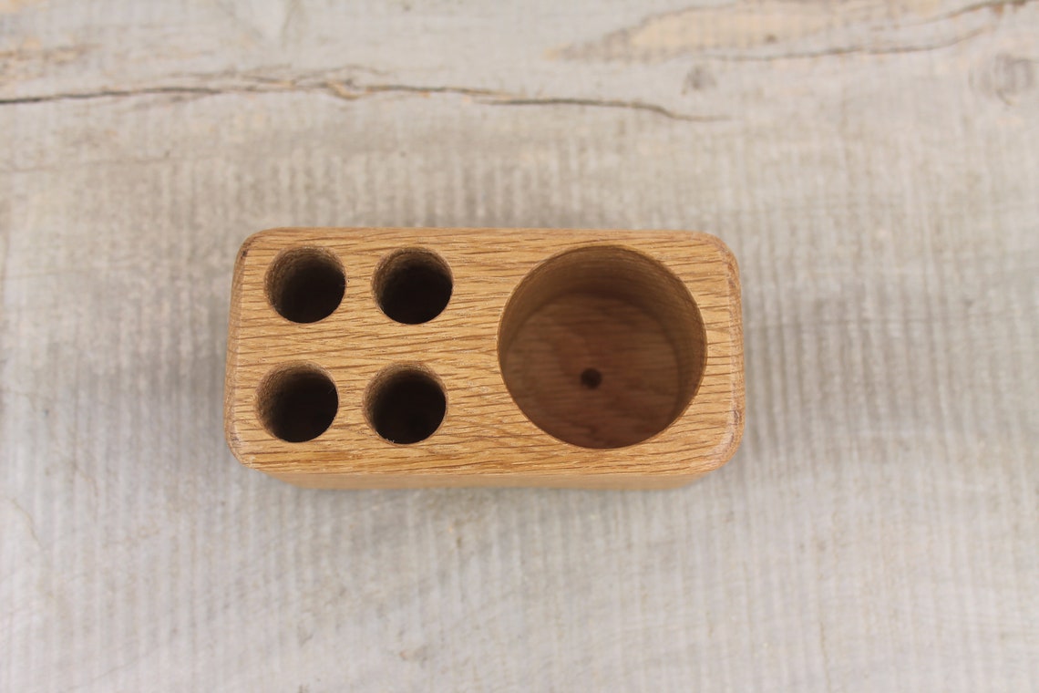 Small Wooden Desk Caddy Wooden Pencil and Pen Holder Wood | Etsy