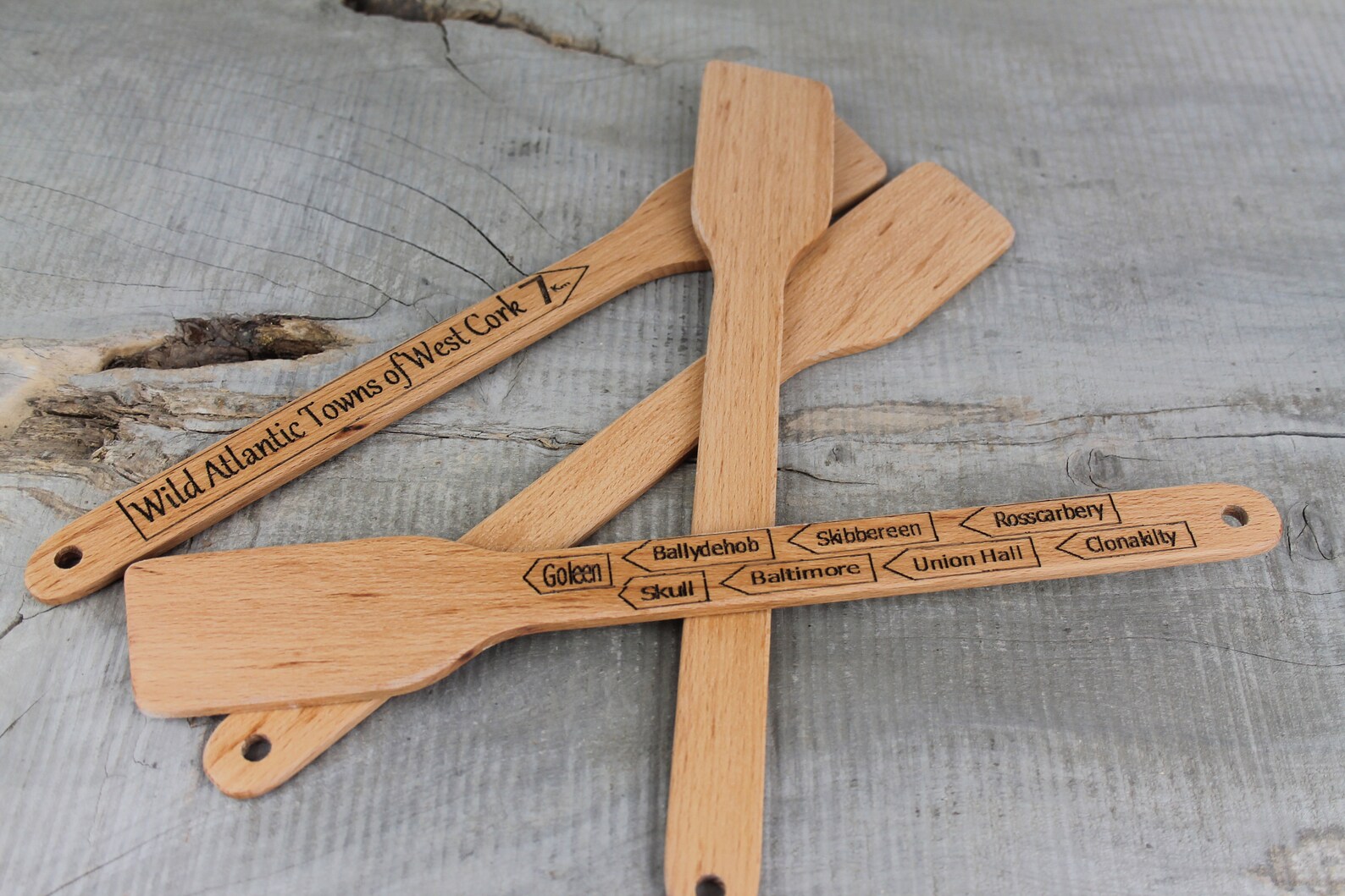 Beech Wooden Spatula, Handmade All Purpose Kitchen Utensil, Stirring ...