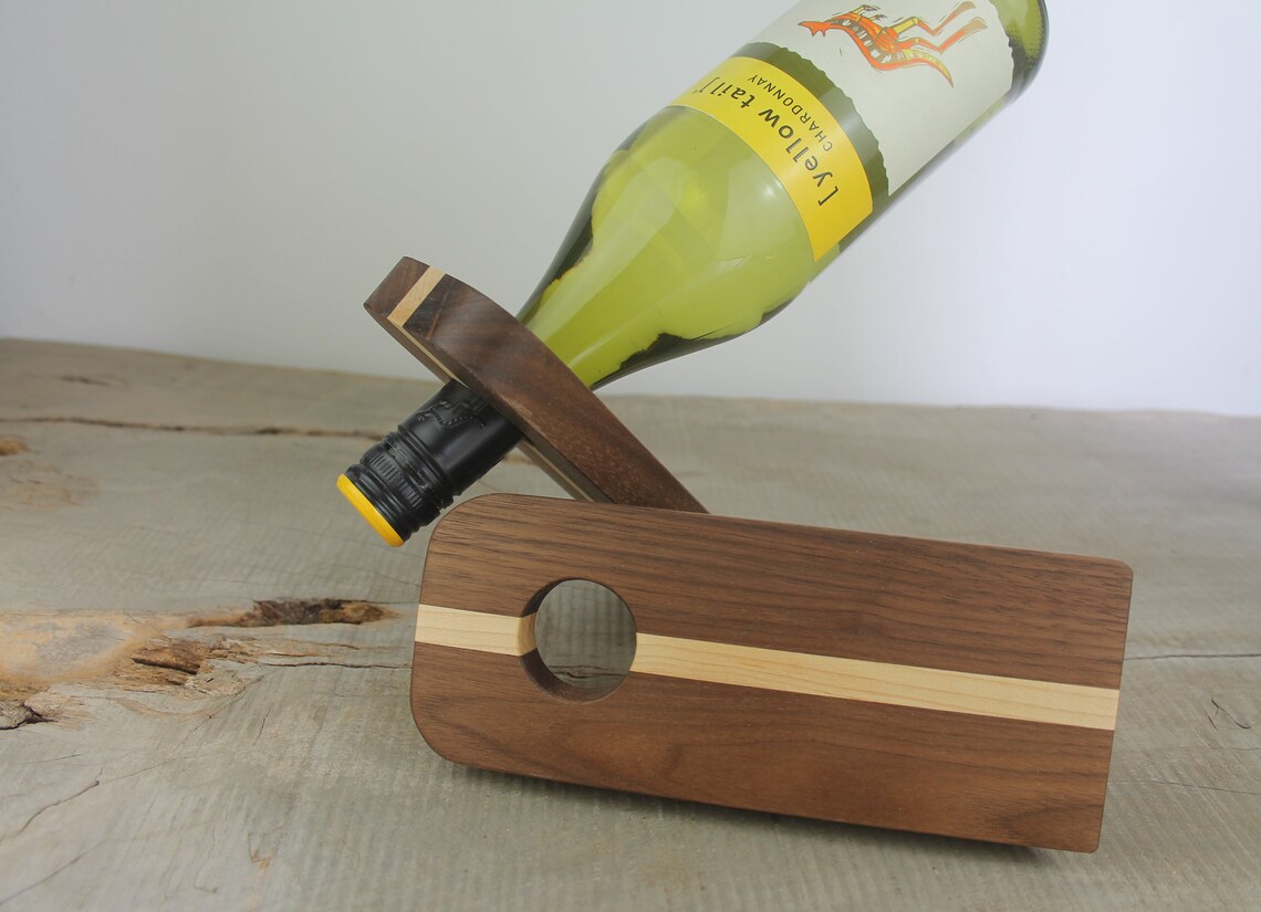 Magic Balancing Wine Bottle Holder Handmade Floating Wooden - Etsy