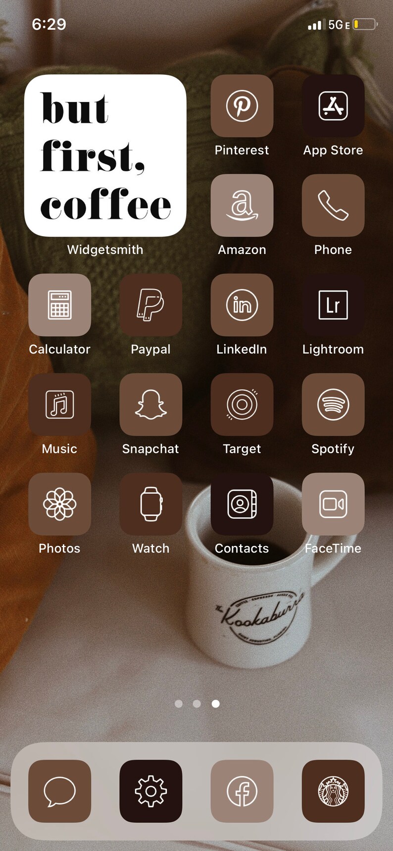 Coffee Neutral iPhone Ios 14 App Icons, Aesthetic App Icons for iPhone ...