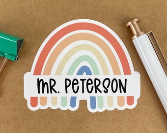Personalized Teacher Sticker Custom Teacher Name Decal Personalized ...