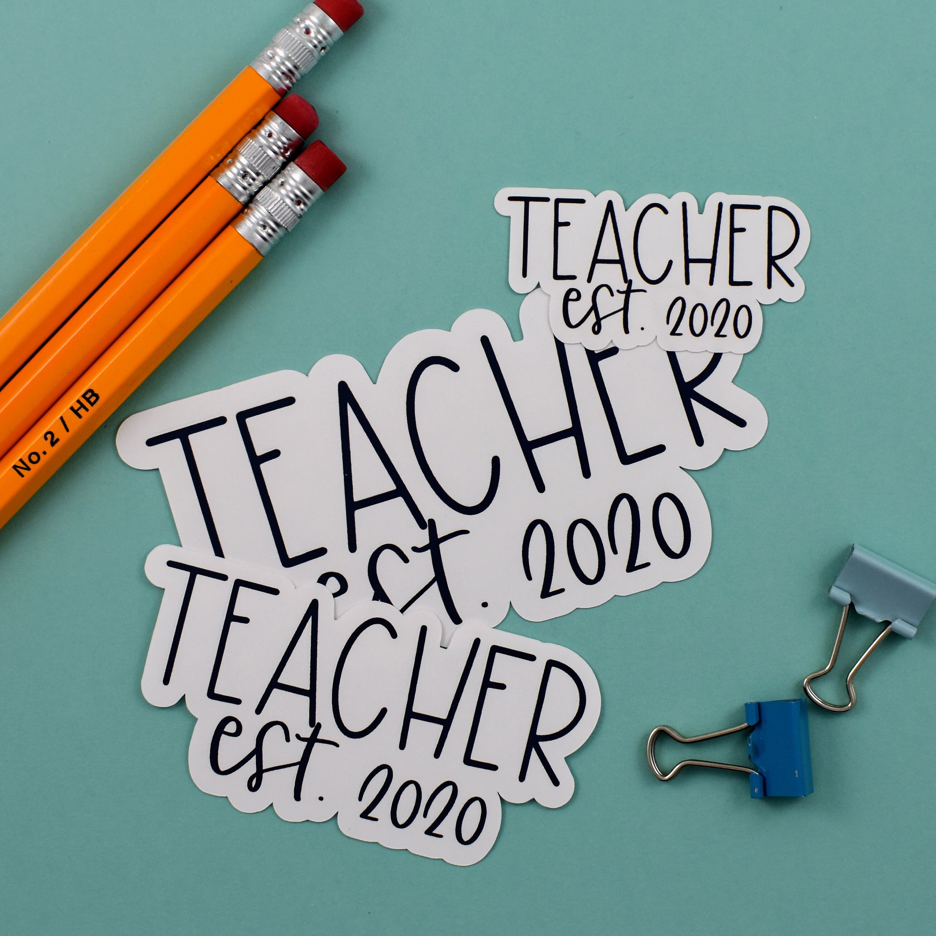 Teacher Established Sticker Gift for Teachers Custom | Etsy