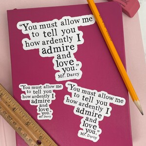 Laptop Stickers, Mr. Darcy, Jane Austen, Pride and Prejudice - Etsy