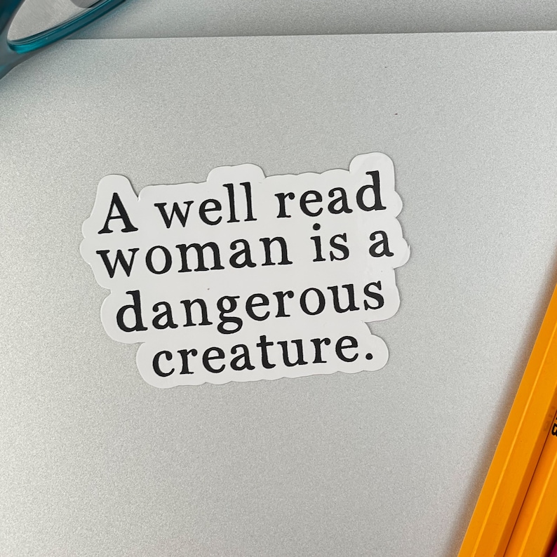 A Well Read Woman is Dangerous Creature Quote Stickers Book - Etsy