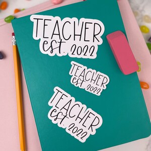 Teacher Established Sticker, Gift for Teachers, Custom Stickers - Etsy