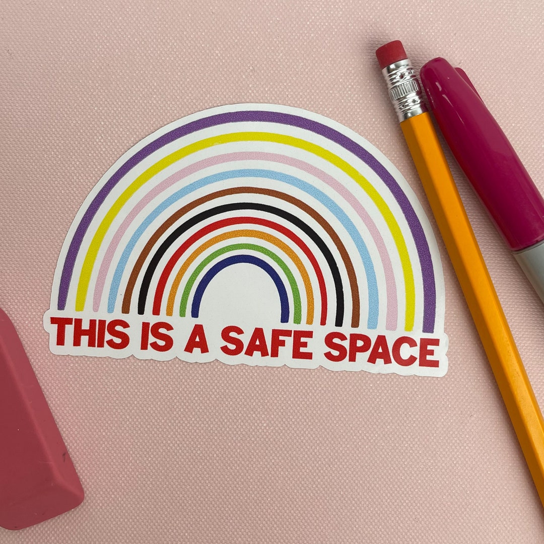 Progress Flag, This is a Safe Space, Rainbow Stickers, Window Stickers ...