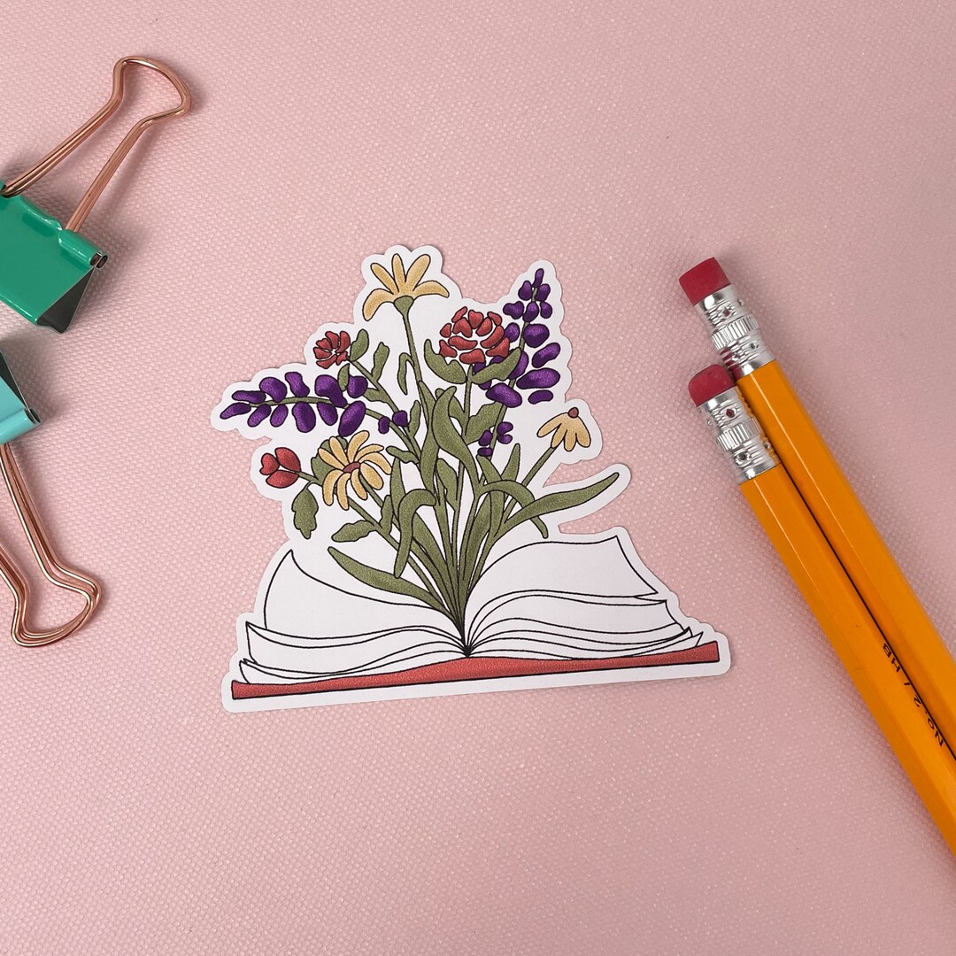 Book Stickers, Floral Book Stickers, Teacher Gifts - Etsy