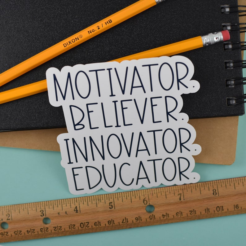 Teacher Stickers Motivator Believer Innovator Educator - Etsy
