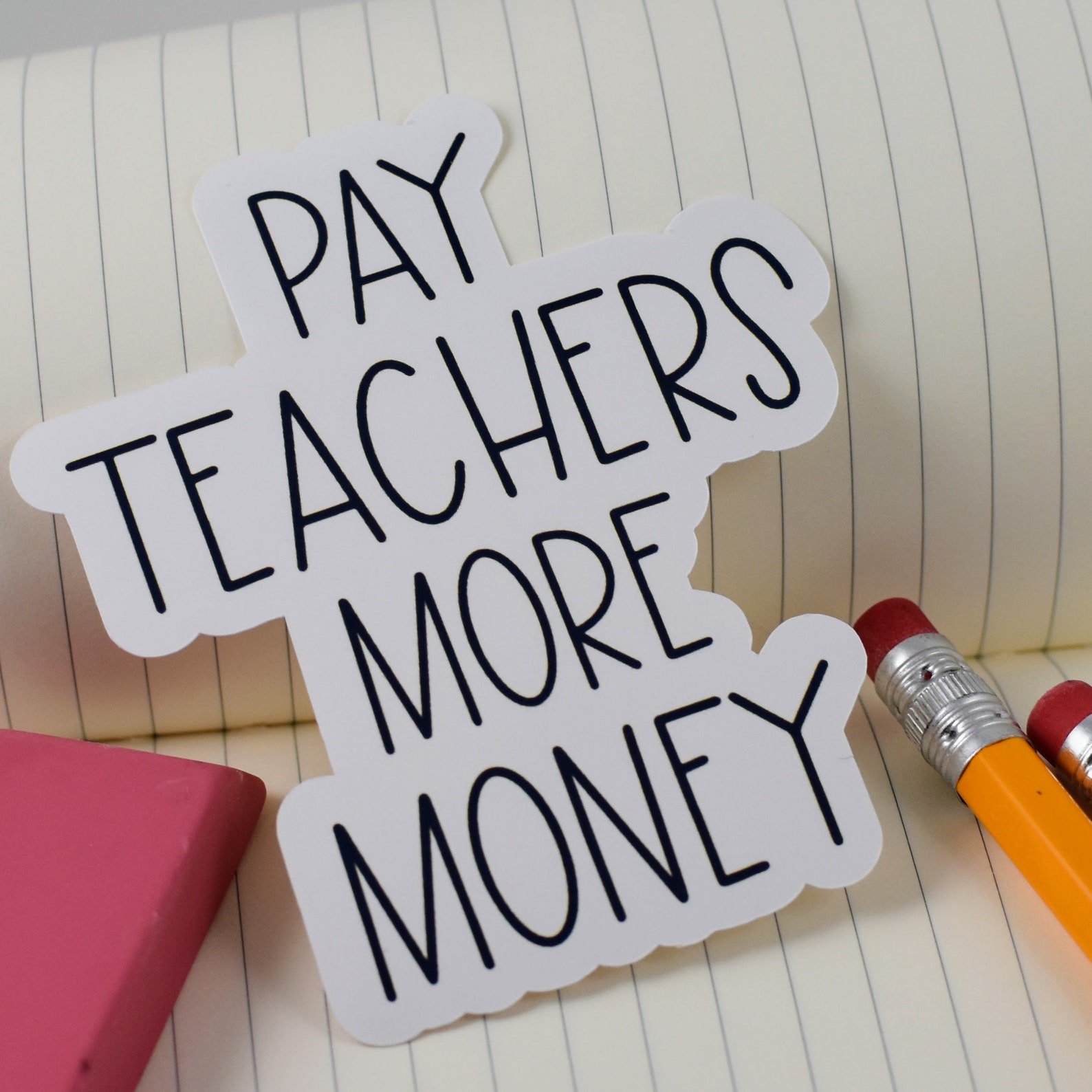 Pay Teachers More Money Sticker Teacher Stickers Laptop - Etsy