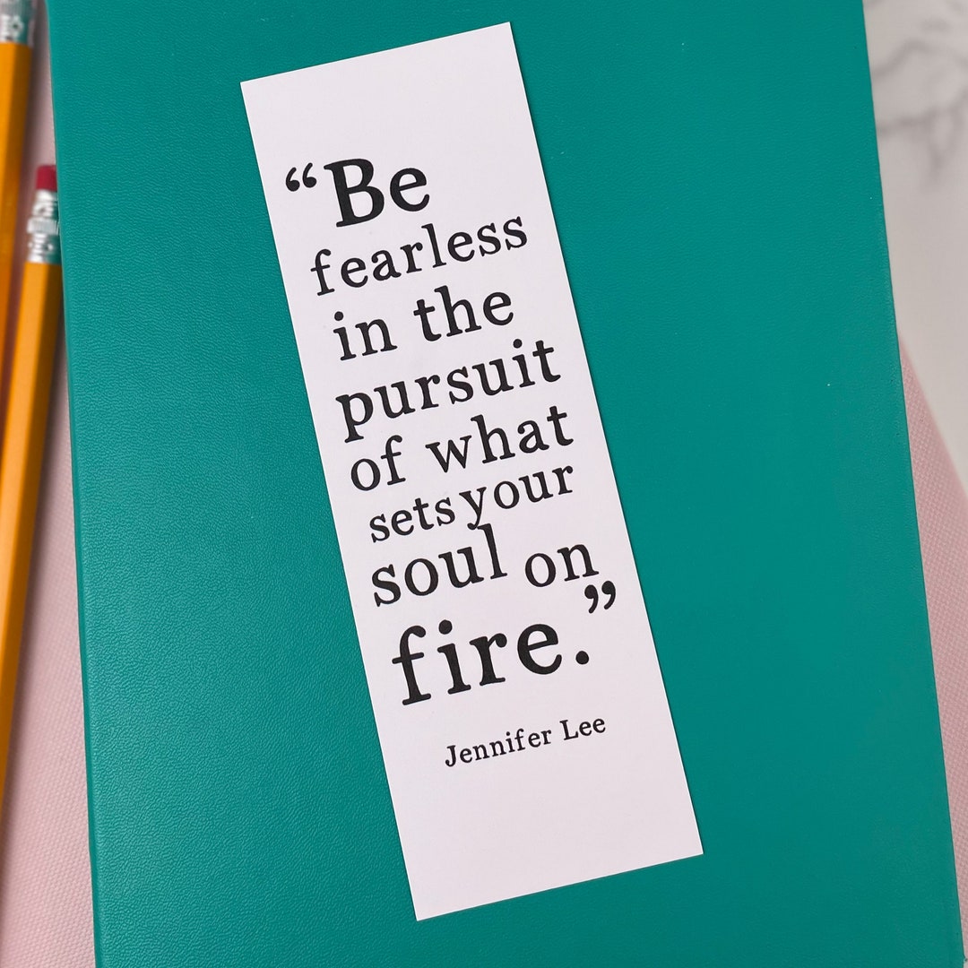 Literary Bookmark, Be Fearless, Book Club Gifts - Etsy