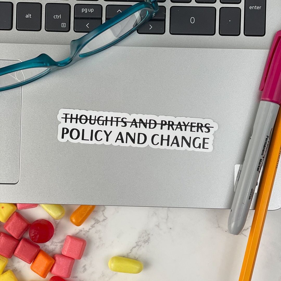 Thoughts and Prayers Sticker, Bumper Stickers - Etsy