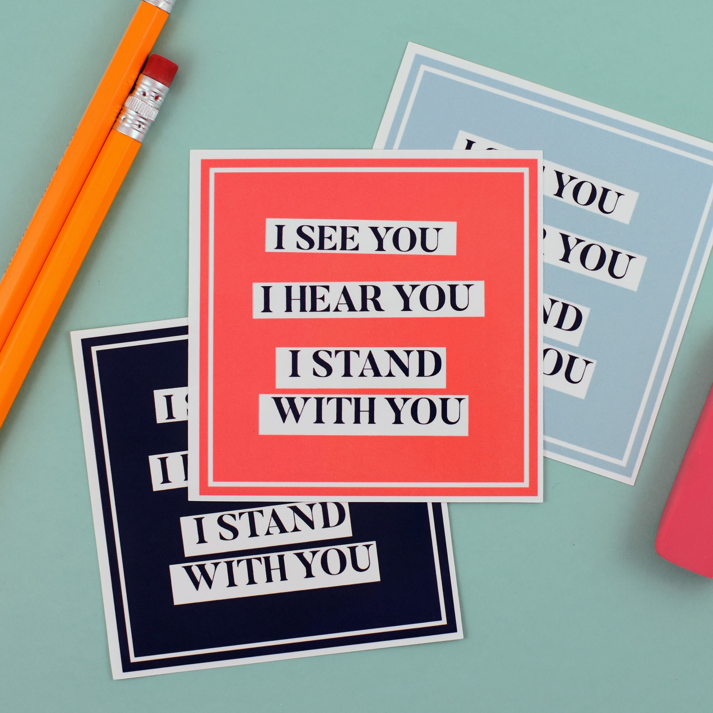 Ally Stickers I See You I Hear You I Stand with You | Etsy