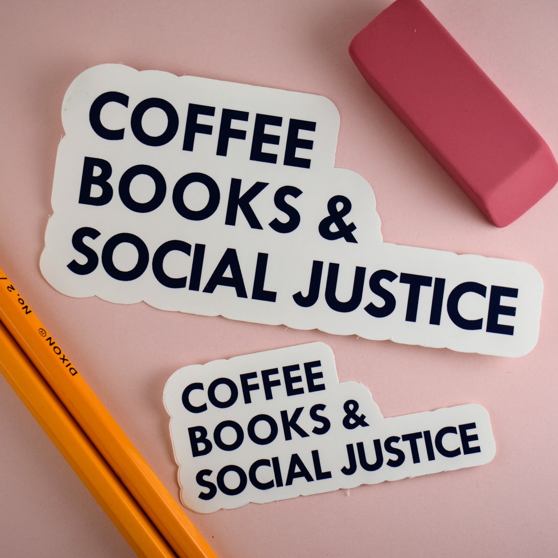 Coffee Books & Social Justice Sticker Laptop Stickers Book | Etsy