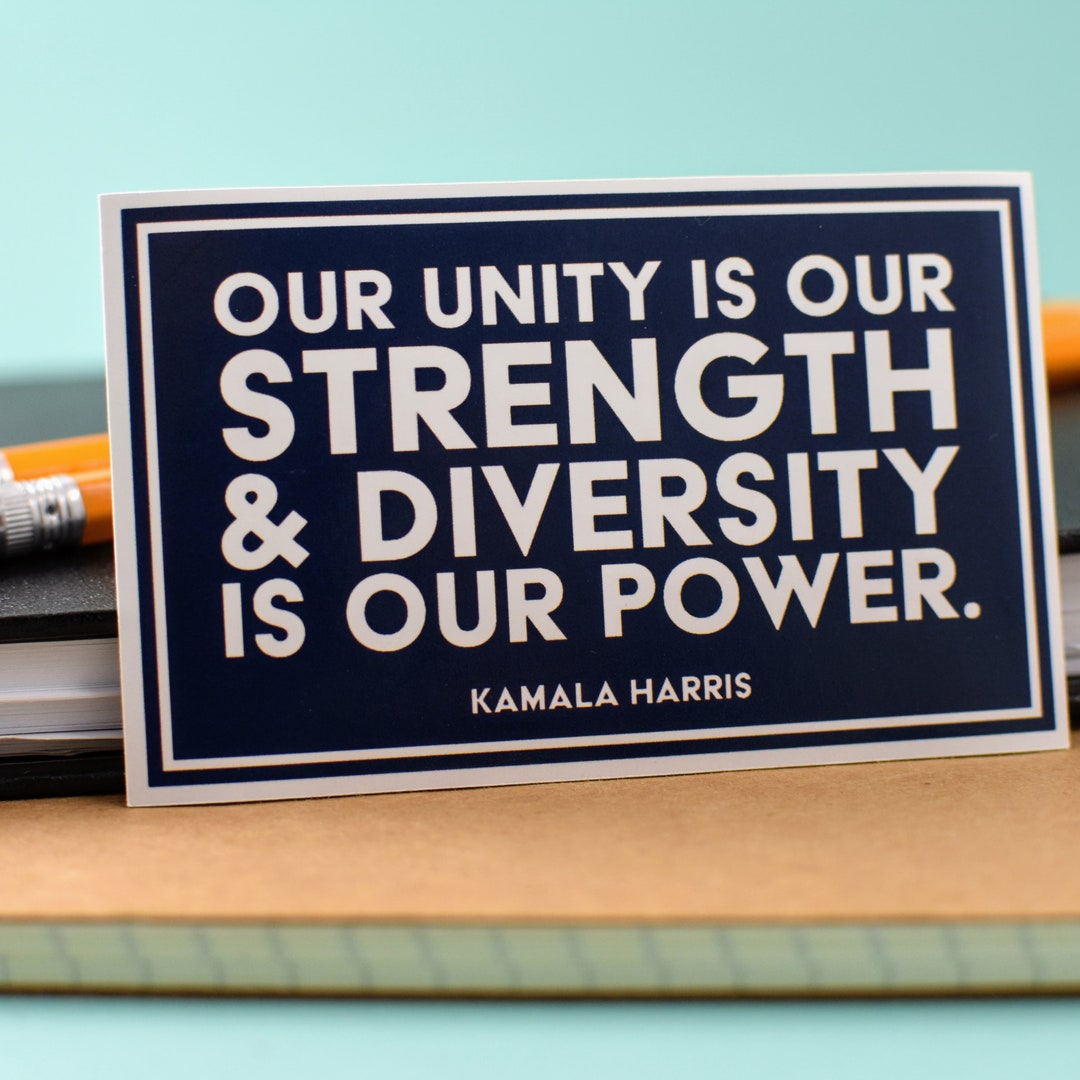 Kamala Harris Sticker, Our Unity is Our Strength, Best Friend Gift - Etsy