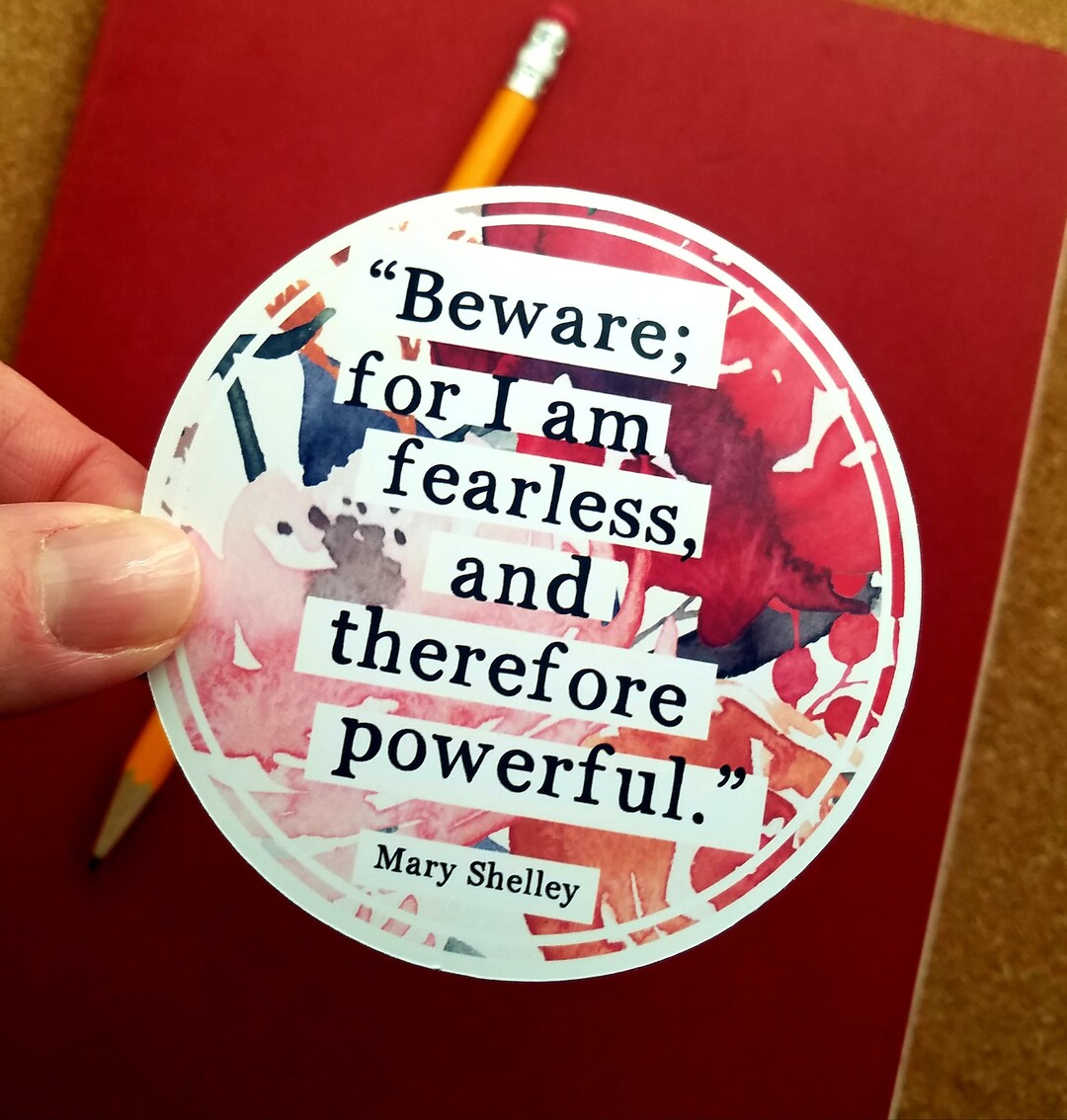 Feminist Sticker, I Am Fearless, Mary Shelley Quote - Etsy