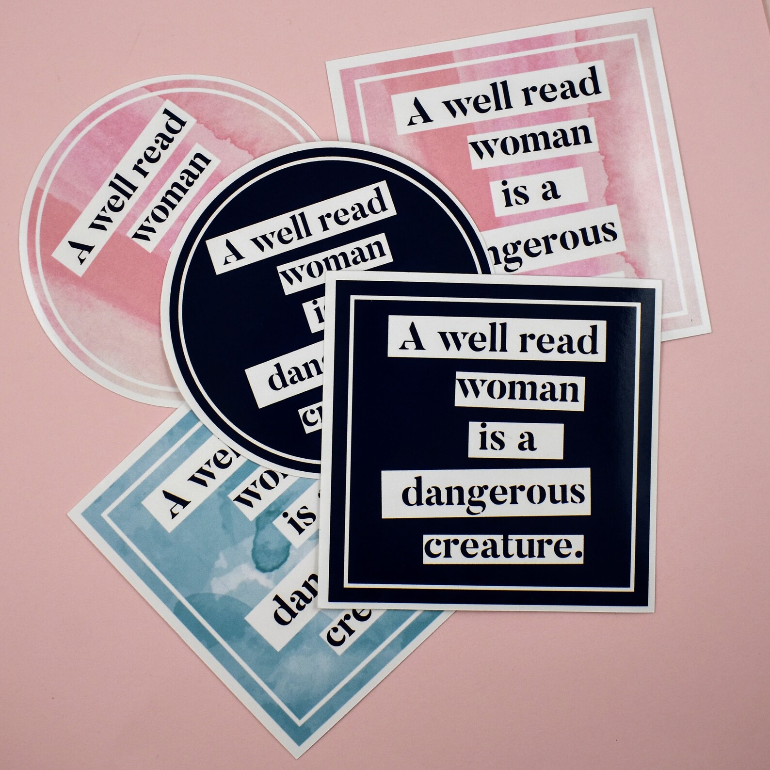 A Well Read Woman is a Dangerous Creature Feminist Sticker - Etsy