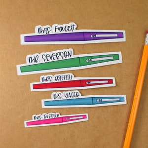 Custom Flair Pen Sticker, Teacher Laptop Sticker, Teacher Gifts - Etsy