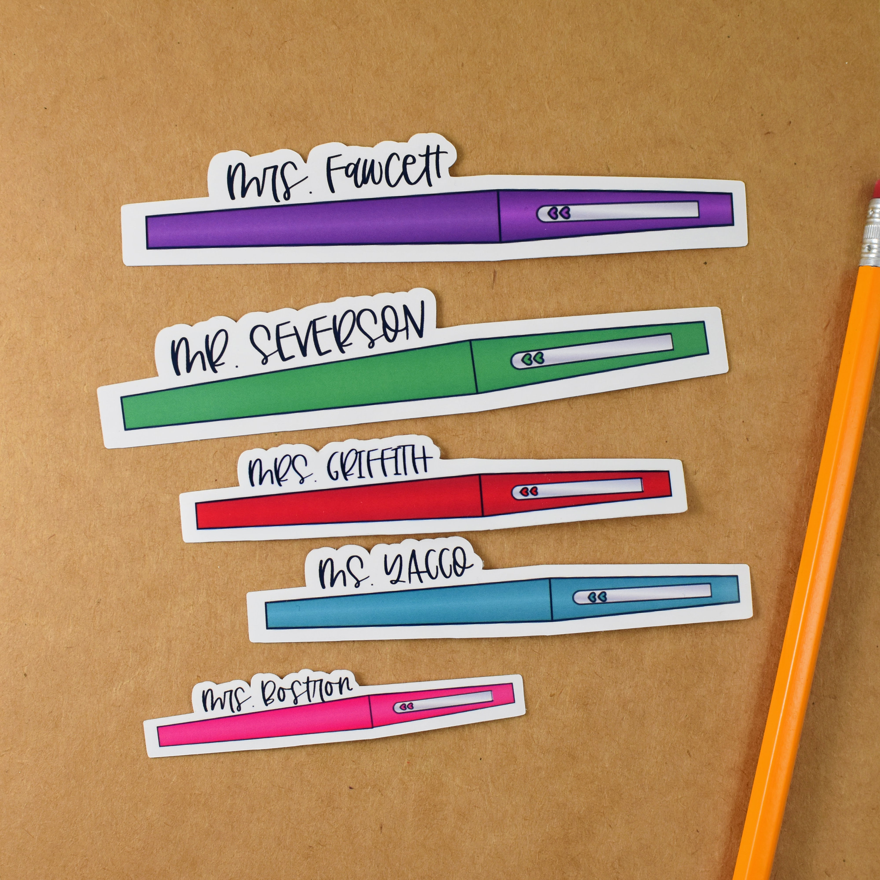 Custom Flair Pen Sticker Teacher Laptop Sticker Teacher | Etsy