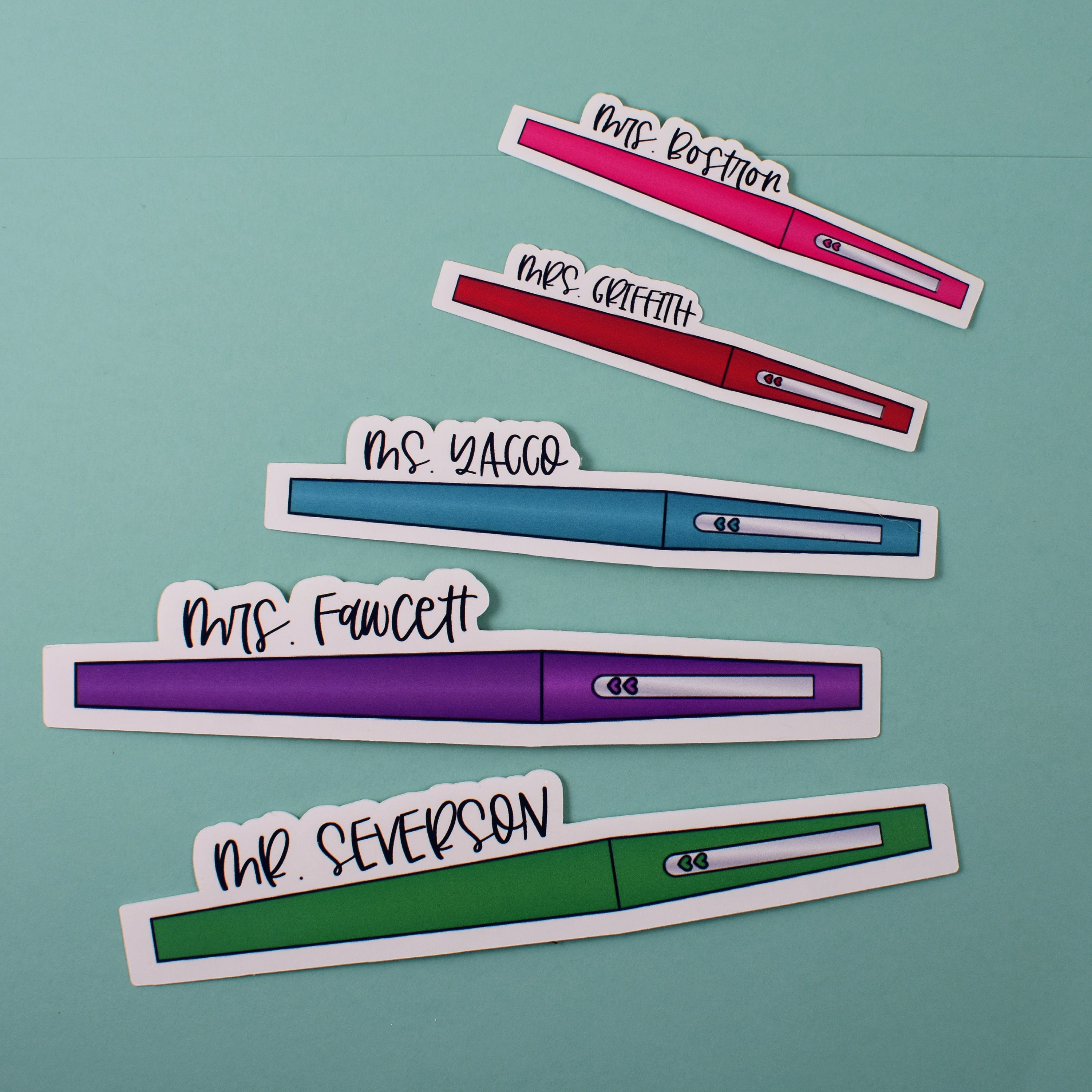 Custom Flair Pen Sticker Teacher Laptop Sticker Teacher | Etsy