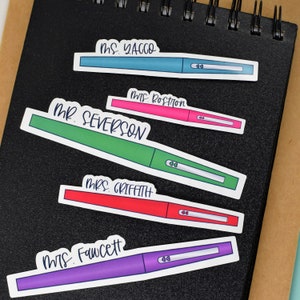 Custom Flair Pen Sticker, Teacher Laptop Sticker, Teacher Gifts - Etsy