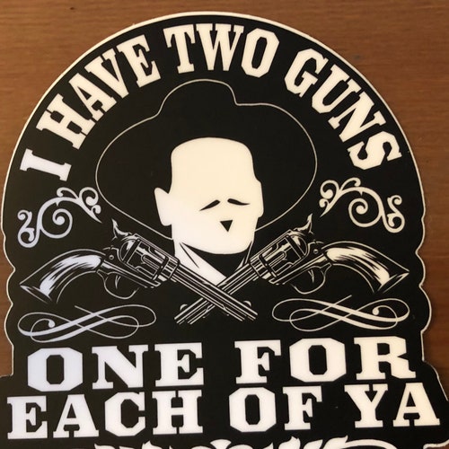 Doc Holiday Sticker Black and White | Etsy