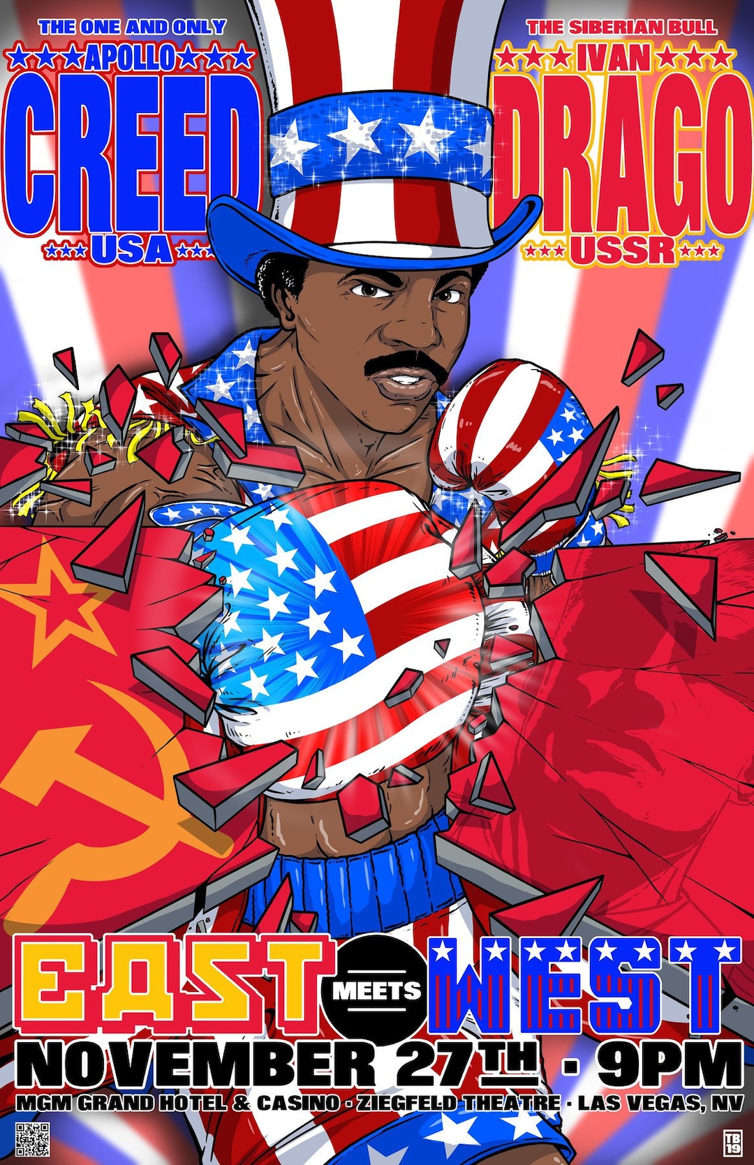 Apollo Creed Fight Poster Print - Etsy